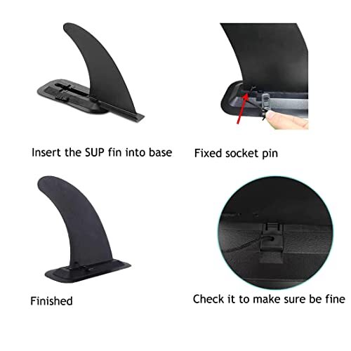 ThreeD Surfboard Fin, 9' Universal SUP Fin Quick Release Detachable ...