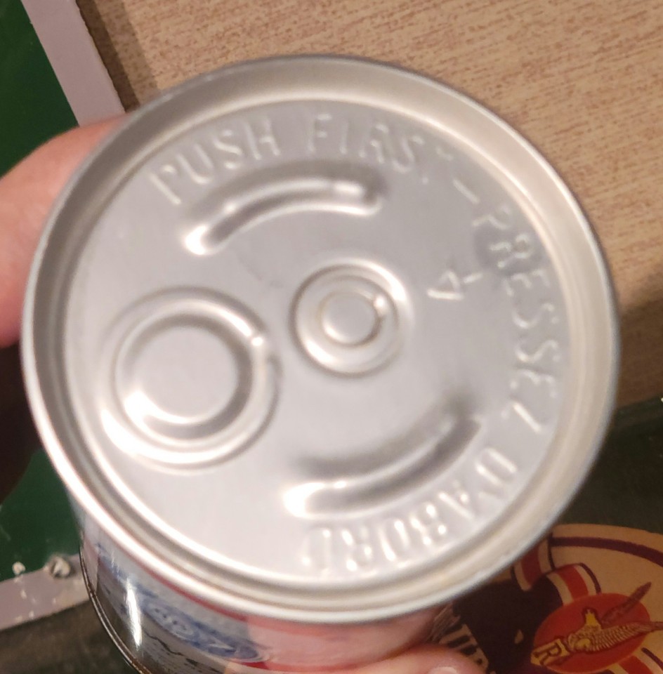 1970S ECO LID CANADIAN BOTTOM OPEN STEEL BUDWEISER BEER CAN LABATTS 6 ...