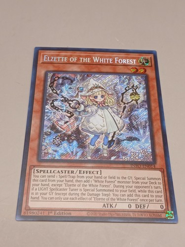 YUGIOH! Elzette of the White Forest INFO-EN014 Secret Rare 1st Edition ...