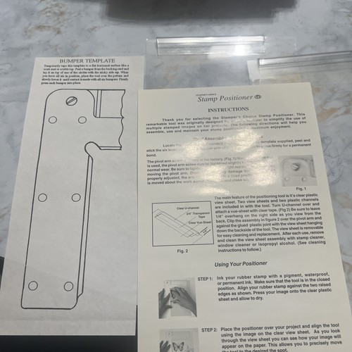 RUBBER STAMP POSITIONER Stamper's Choice Tool Accessories ...