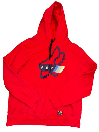 Fox Racing Red Hoodie Men's Size XL Pocket Y2K | eBay