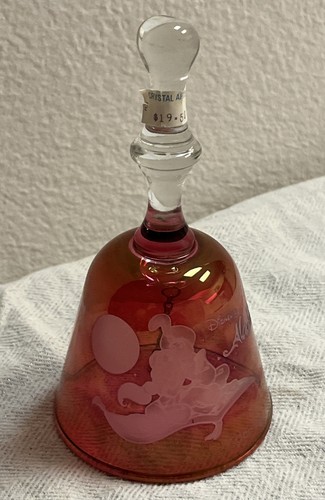Vintage Disney’s Aladdin Cranberry Glass Etched Bell. 5” Tall | eBay.de