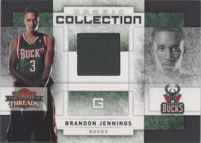 2009-10 Panini Threads - Rookie Collection Materials Brandon Jennings ...