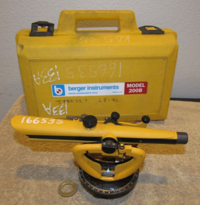 Berger Instruments Surveying Transit Level Model 200B w/ Case | eBay