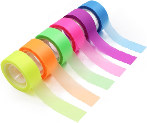 6 Rolls Writable Transparent Sticky Notes, Removable Highlighter Tape ...