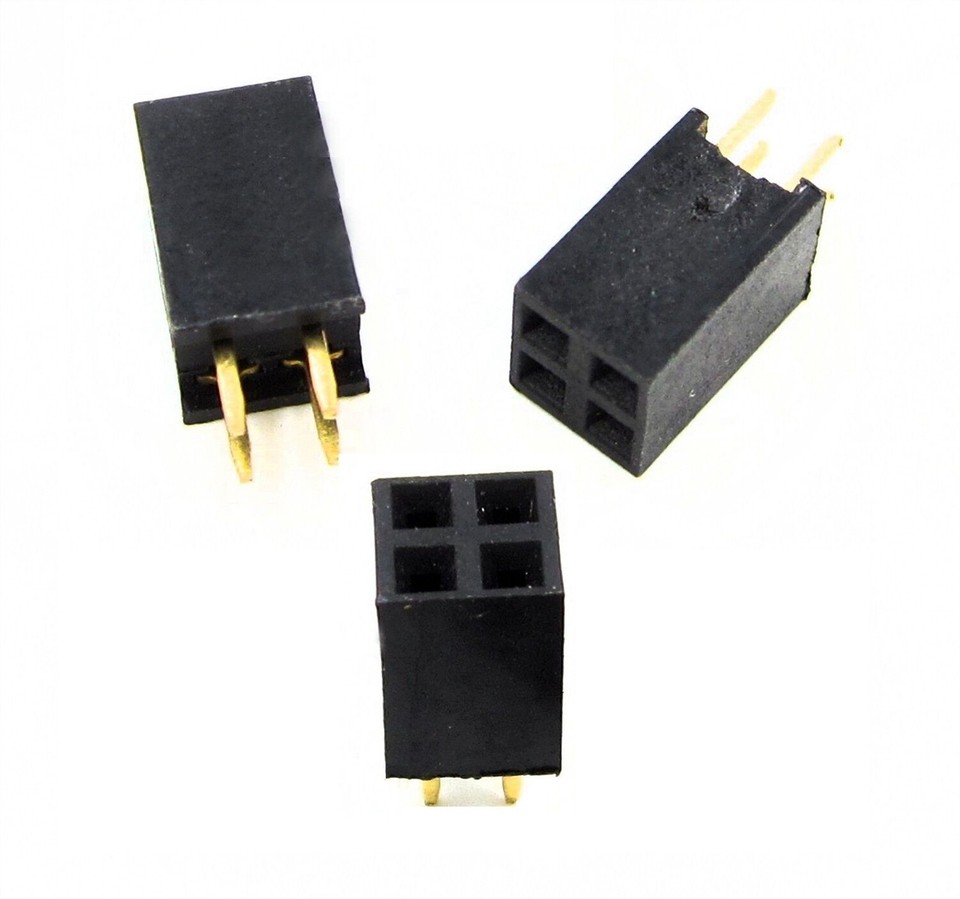 20Pcs 2X2 Pin 4P 2.54MM Double Row Female Straight Header Pin Strip zi ...