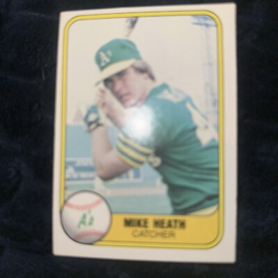 Vintage 1981 Fleer Mike Heath Oakland Athletics Baseball Card POPPED NM ...