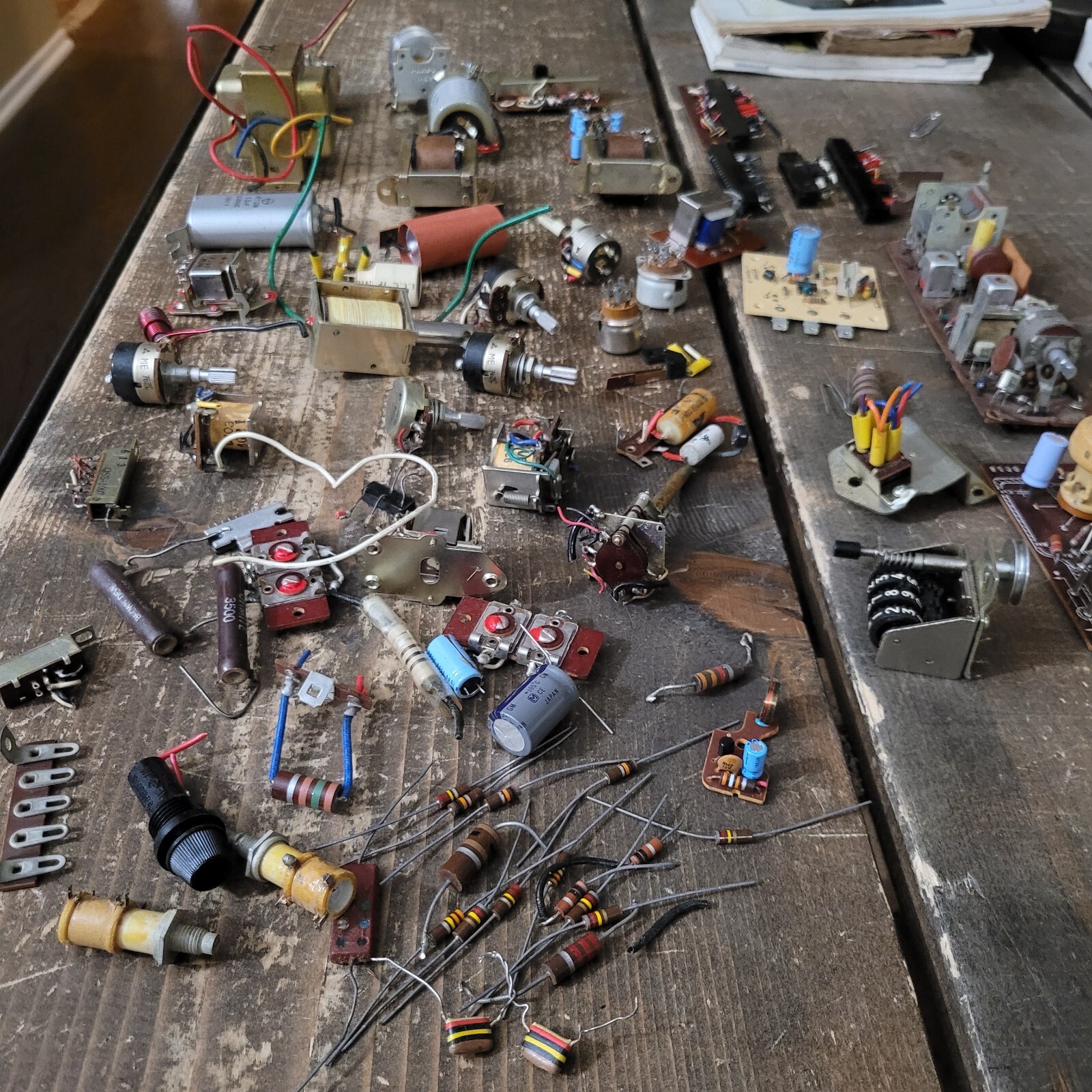 Vtg LOT Ham Radio CB TV Transceiver Parts Tuners Relays Switches ...