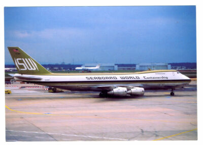 SW Seaboard World Airlines Boeing B-747-245F Postcard | eBay