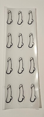 Sheet of 12 Novelty Funny Stickers / Dlck Penls Stickers | eBay