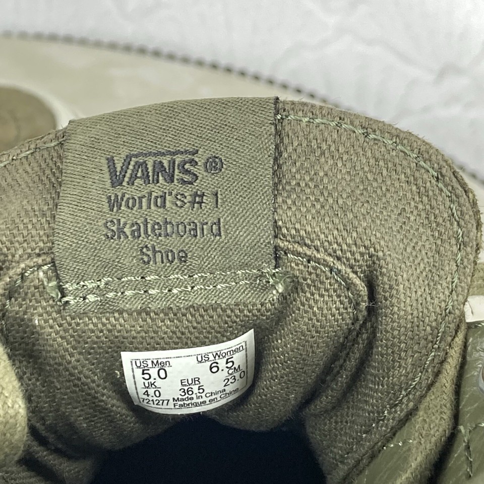 VANS Sk8-Hi Native Fringe Moccasin Sneakers Womens Size 6.5 Green Suede ...