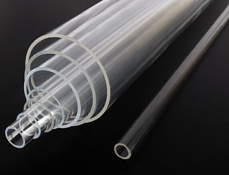 3X 1M Clear Acrylic Rigid Plastic Tube Tubing Round Hollow Pipe 6mm 8mm ...