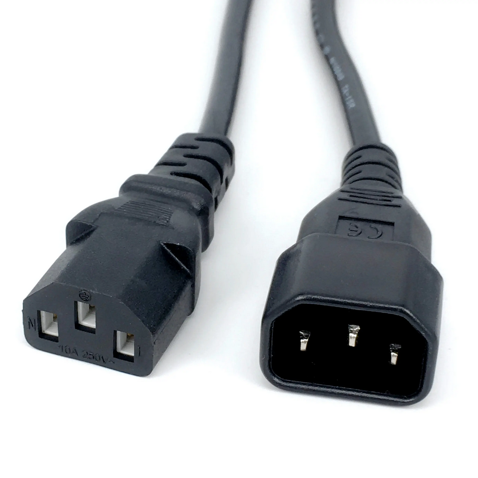 Power Extension Cable IEC Male to Female Kettle Lead C14/C13 1m/2m/3m ...