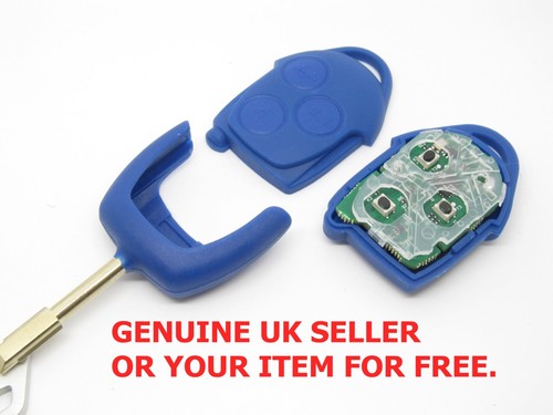 fits Ford Transit 2006-2014 MK7 3 Button Blue Remote locking Key Fob ...