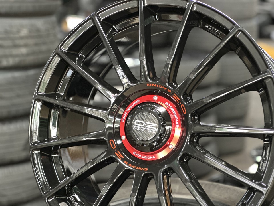 New 19x8.5 OZ SUPERTURISMO ET38 5x112 (4 wheel) Black fit Mercedes A35 ...