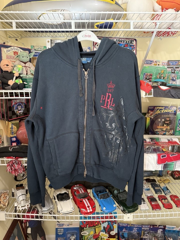 Polo Ralph Lauren Y2K Skater Double-Zip Printed Hoodie | eBay UK