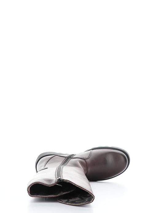 FLY LONDON Women's MOL 025 13" Zip-Up Mid-Calf Boot, Wine Leather, Size ...