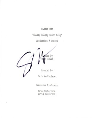 Seth MacFarlane Signed Autograph FAMILY GUY Chitty Chitty Death Bang ...