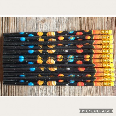 12 x Solar System Space Pencils Children's Kids Party Favours Back to ...