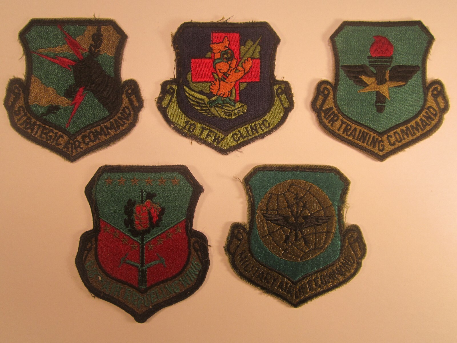 (Lot of 5) US AIR FORCE Original Patches USAF 10 TFW CLINIC 68th Air ...