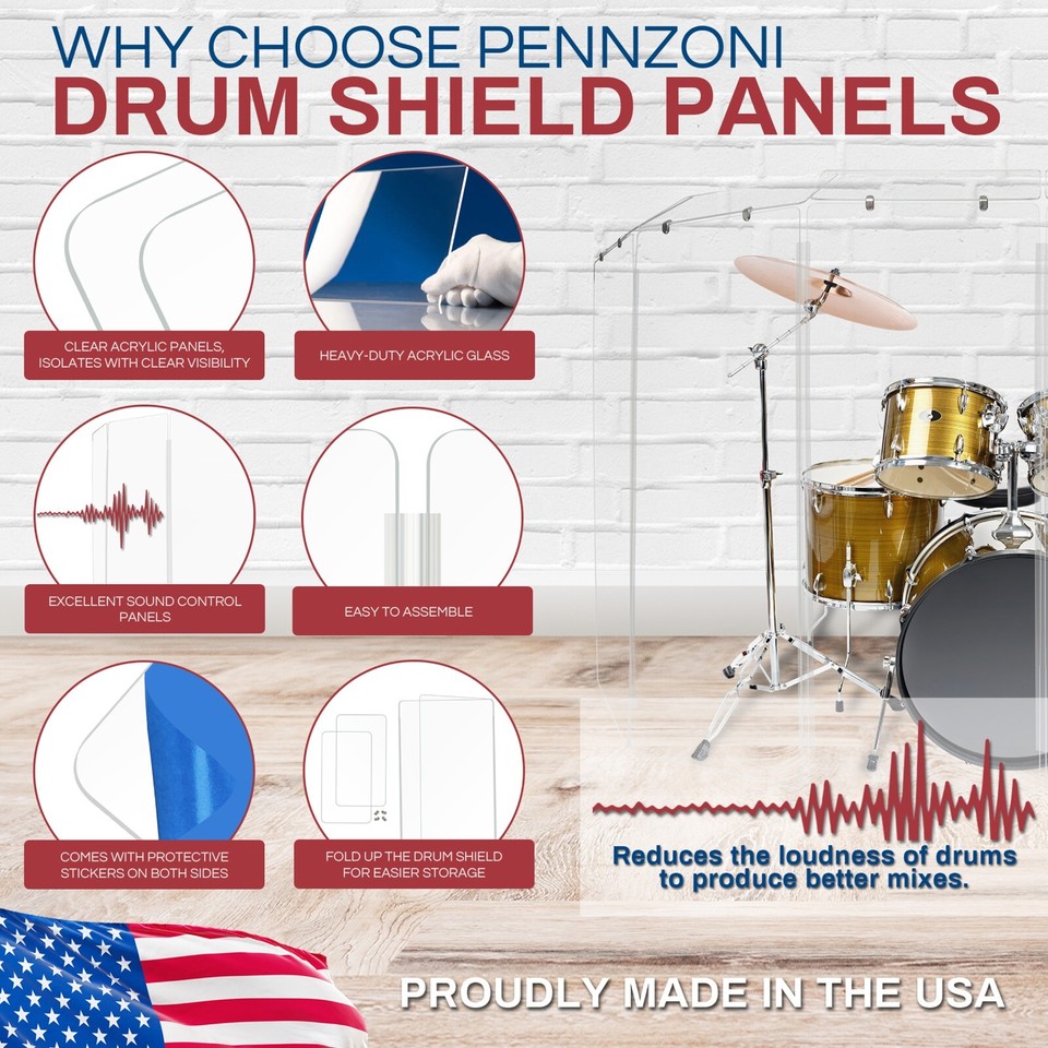 Drum Shields / Drum Screen / Drum shield DS5D L | eBay