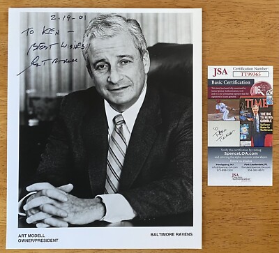 Art Modell Signed Autographed 8x10 Photo JSA Baltimore Ravens Cleveland ...