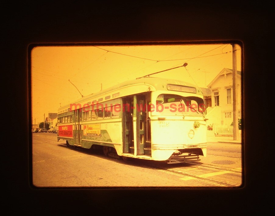 Color Slide~San Francisco PCC 1101~1967~Ocean View~California | eBay