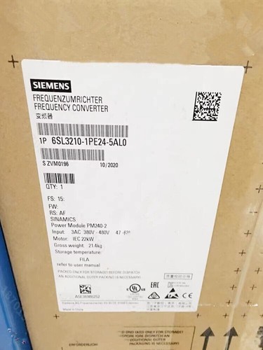 New Siemens 6SL3210-1PE24-5AL0 6SL3 210-1PE24-5AL0 SINAMICS G120 POWER ...