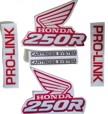 Graphics Tank decals for Honda XR250R XR 250 1989 red thick gloss ...