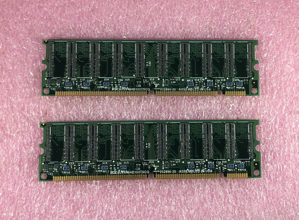 2 X 64MB COMPAQ PC-100 NON-ECC MEMORY SDRAM - P/N: 323012-001 - 128MB ...
