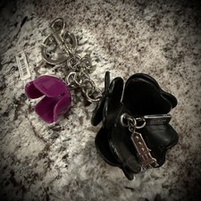 Coach Leather Flowers Mix Key Chain Fob Ring Floral Bag Charm F84659 ...