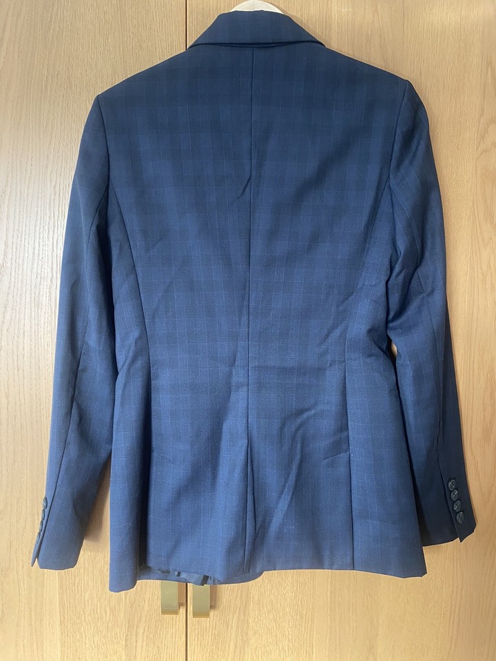 next blazer blue check tailoring premium size 10 | eBay