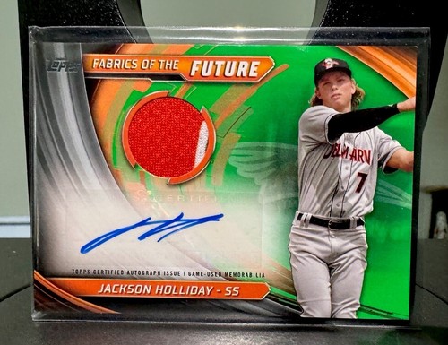 2024 Topps Pro Debut Jackson Holliday Fabrics of the Future /99 Green ...