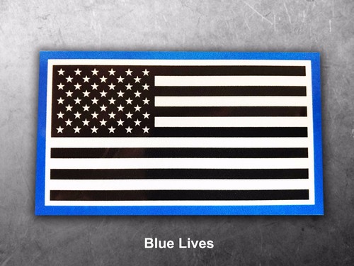 The Thin Blue Line Border Reflective American Flag Vinyl Decals car ...