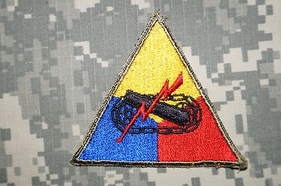 Military Patch Vintage United States Army Armored Division Triangle ...