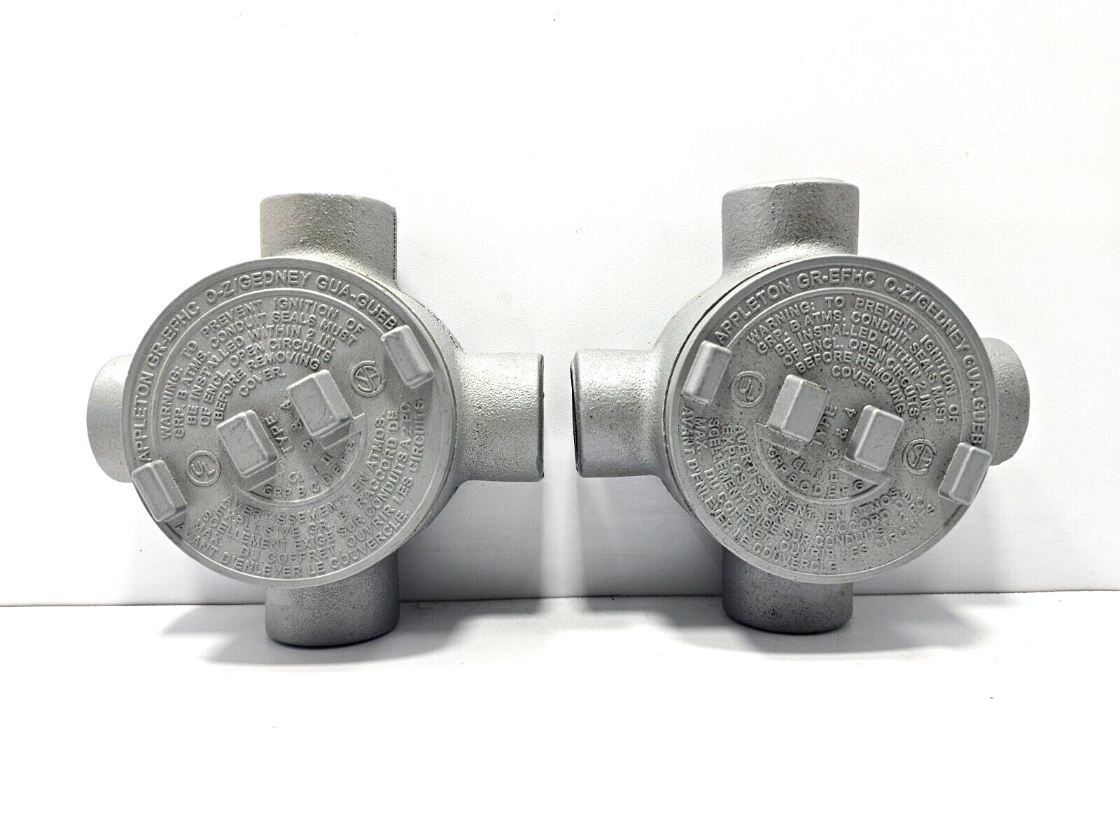 APPLETON GRX100 4 WAY EXPLOSION PROOF CONDUIT OUTLET BOX LOT OF 2 | eBay