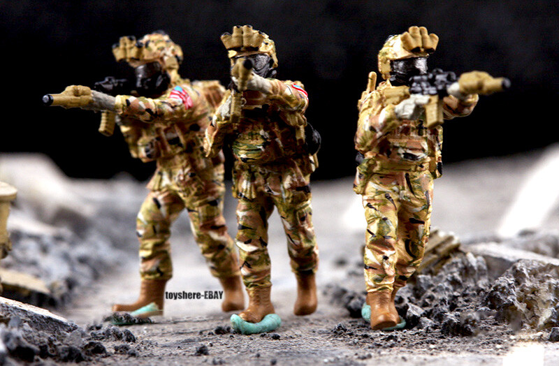 1/72 TANK 1:72 WW2 USA Defense Element 6PCS soldiers toy War diorama in ...