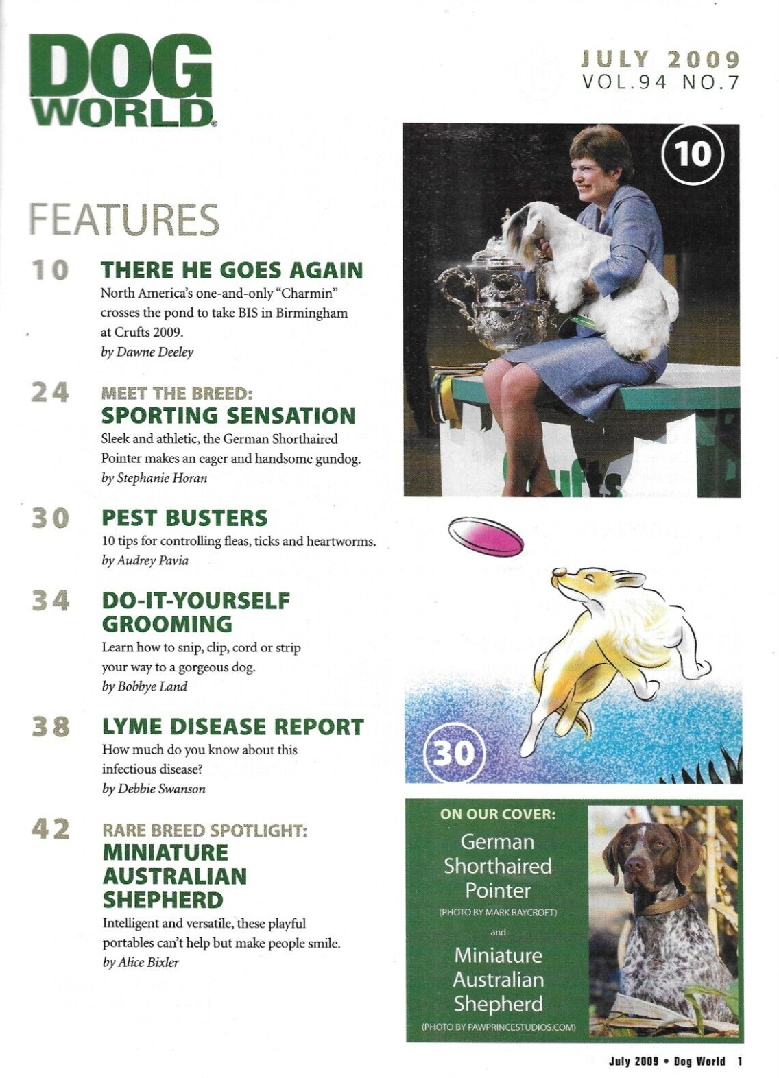 Dog World Magazine German Shorthaired Pointer Dock Jumping Lyme Disease ...
