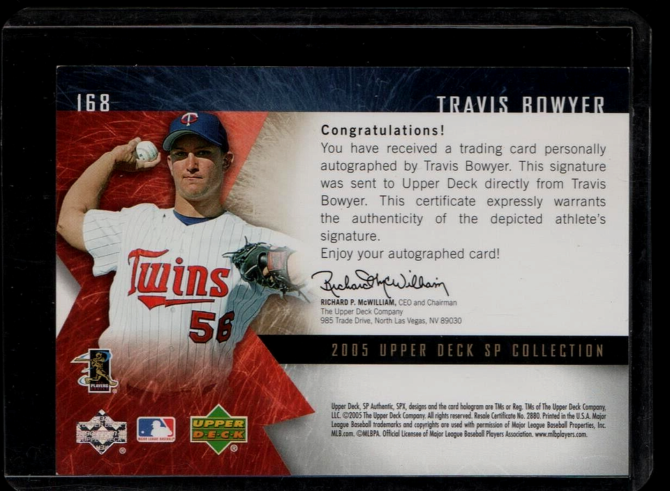 Travis Bowyer 2005 SPx SP Collection Rookie On-Card Autograph 023/185 ...