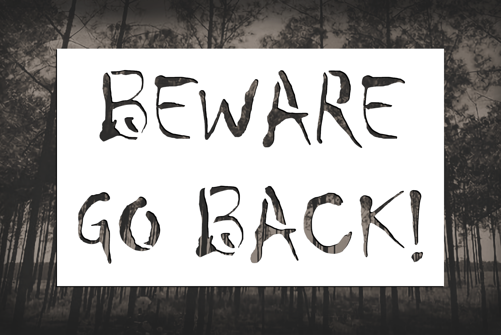 Beware, Go Back! Halloween Inspired Reusable Stencil (Many Sizes) | eBay