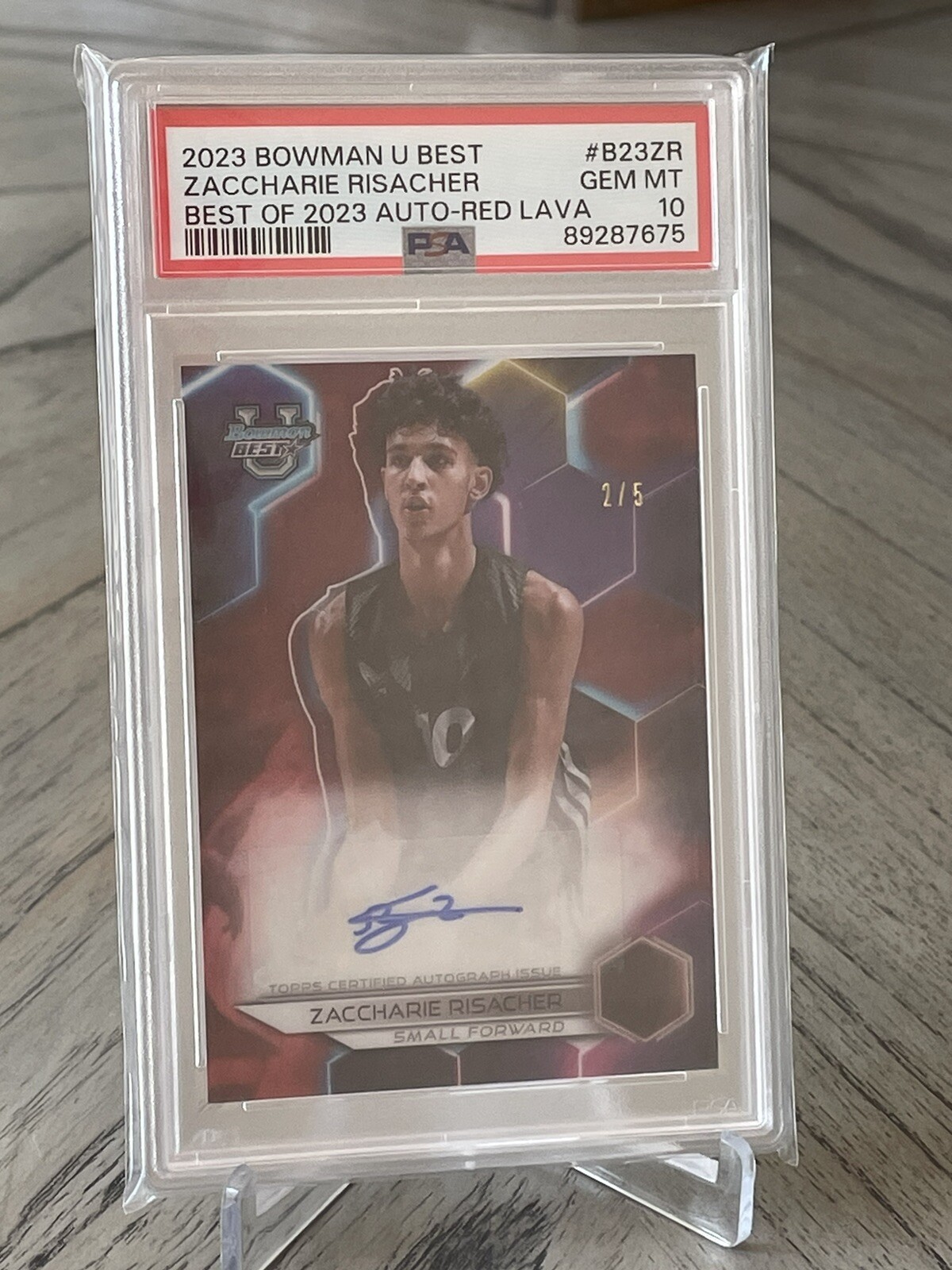 2023 Bowman U Best Zaccharie Risacher Red Lava #2/5 PSA Gem Mint 10 ...