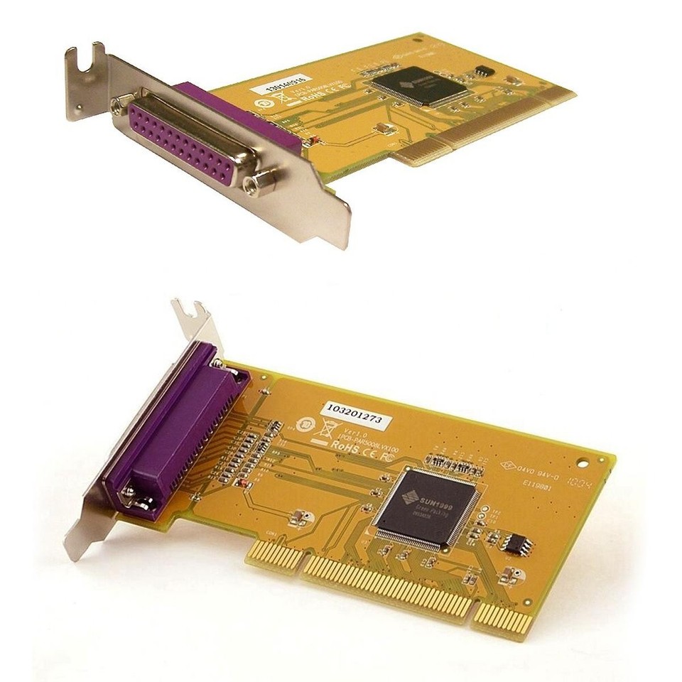 Expansion Card Parallel Port LPT DB 25 PCI Replacement For Printers | eBay