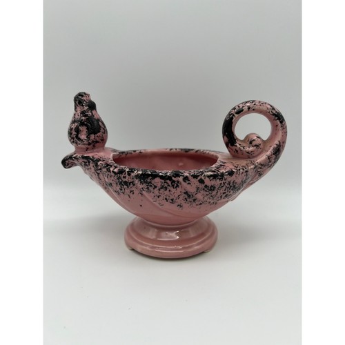 Vintage Pink And Black Art Pottery Aladdin Genie Magic Lamp Footed ...