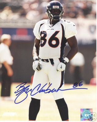 BYRON CHAMBERLAIN DENVER BRONCOS SIGNED 8X10 PHOTO | eBay