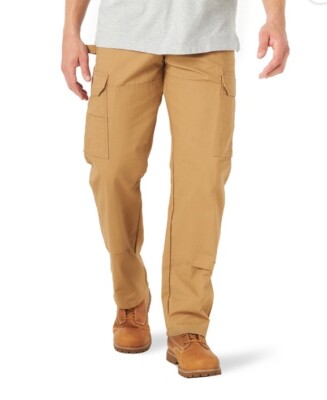 WRANGLER Ranger Workwear Men's Relaxed Fit Pants-Brown (Rawhide) Size ...