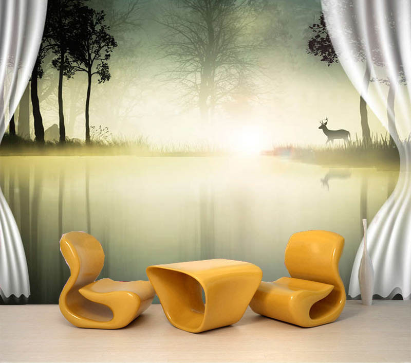 Lonely Morning Mist 3D Full Wall Mural Photo Wallpaper Printing Home ...