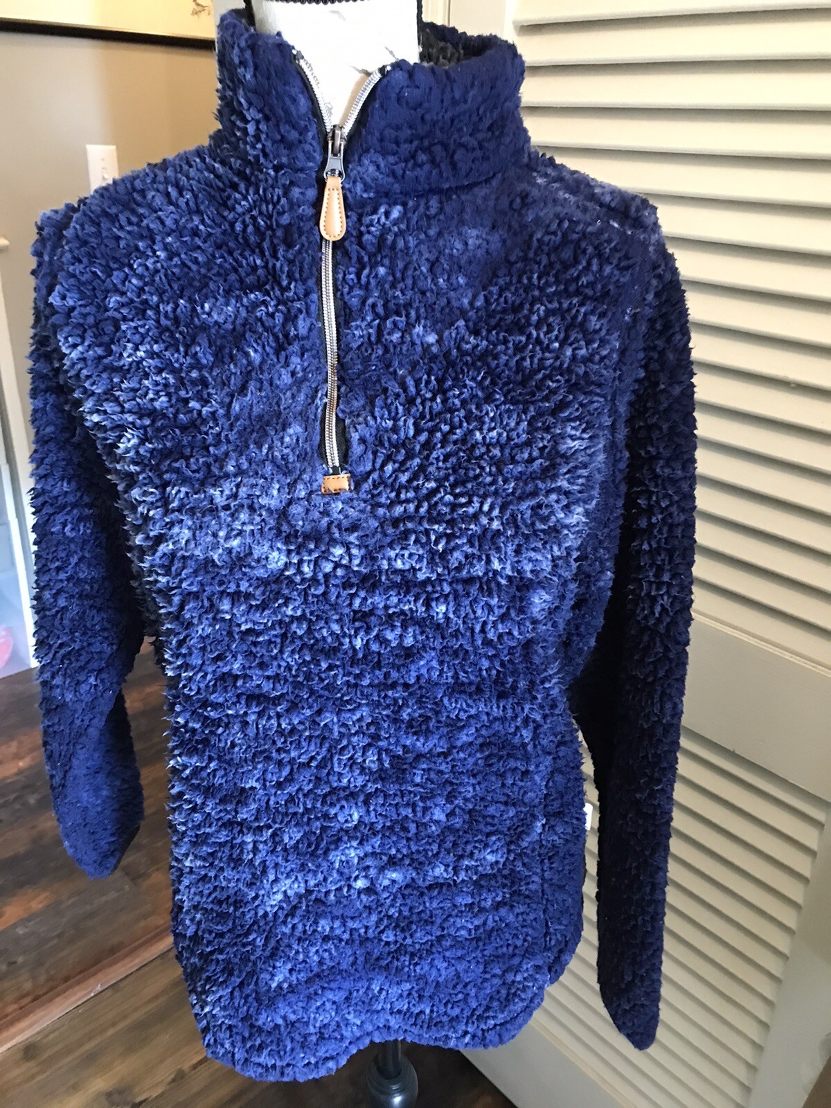 Simply Southern Blue Ythl Sherpa 1/4 Zip Pullover -(D) - Gem