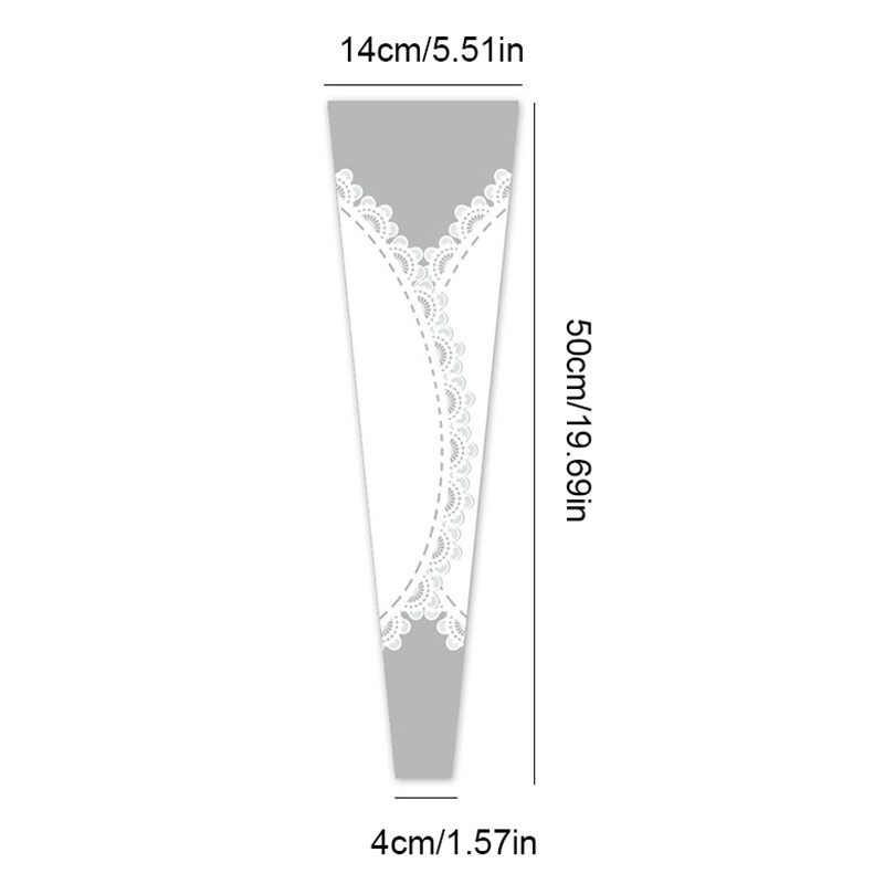 20Pcs Rose Bouquet Wrapping Sleeve Plastic Bags Flower Transparent ...