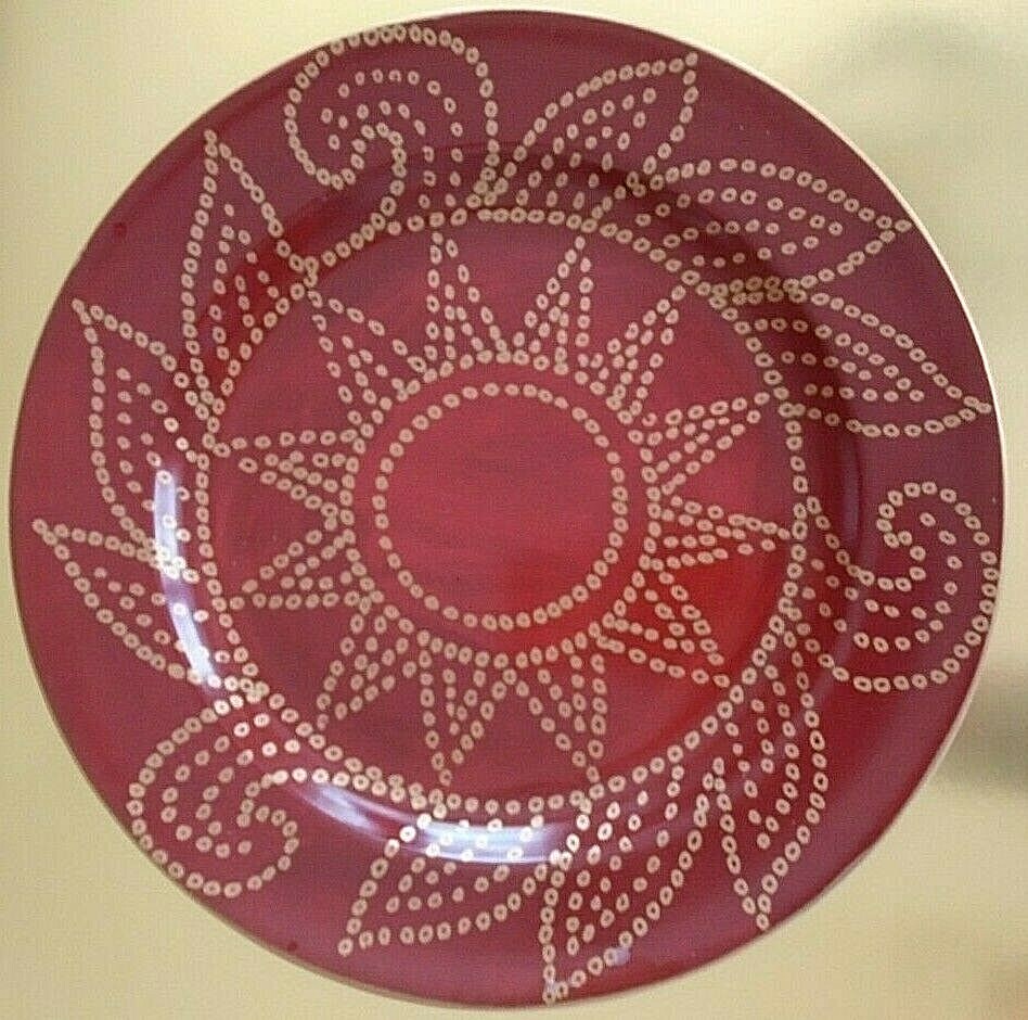 Pier 1 Matira Hand-Painted Earthenware 8" Salad Plate Made in Indonesia ...