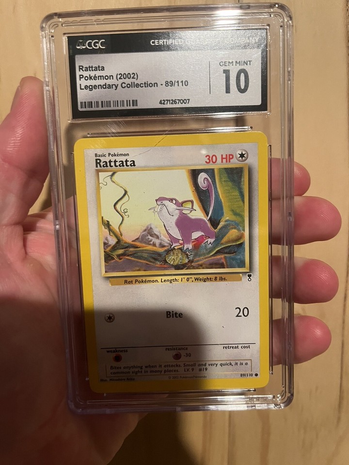 CGC 10 Pokémon 2002 Raticate 61/110 Legendary Collection + CGC10 ...